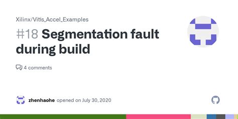 segmentation fault during build · issue 18 · xilinx vitis accel