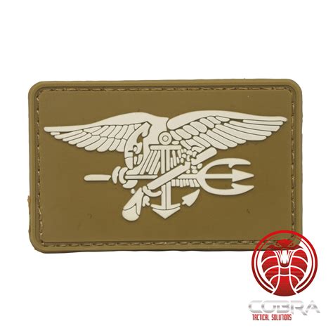 Usa Navy Seals Pvc Flag Patch Brown With Velcro