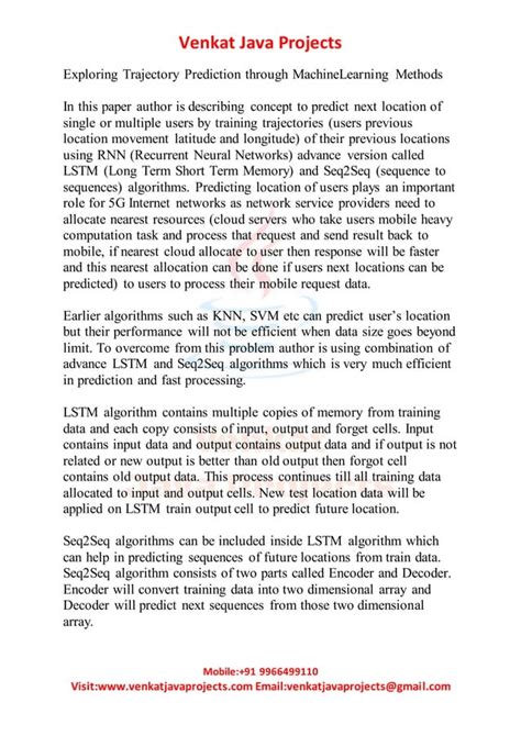 Exploring Trajectory Prediction Through Machine Learning Methods Pdf