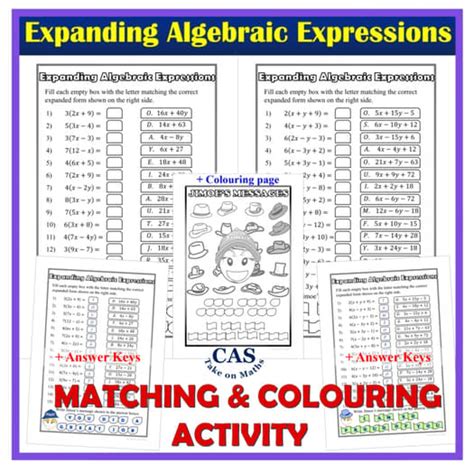 Algebra Expanding Binomial Trinomial Algebraic Expressions Matching