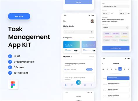 Task Management App KIT Figma Task Management App KIT Figma