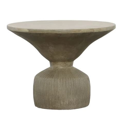 Dovetail Furniture Kavala Concrete Outdoor Side Table Perigold