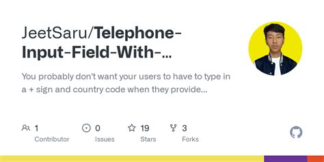 Github Jeetsarutelephone Input Field With Country Code Flag You