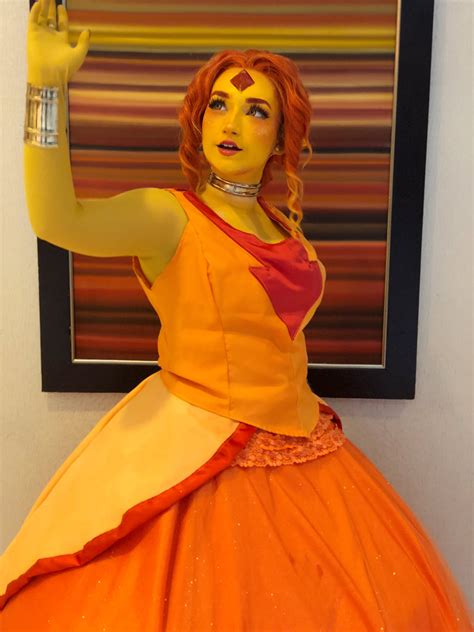 Flame Princess Cosplay Wig Cherry Red With Cascading Curls — Uniqso