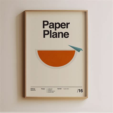 Paper Plane Midcentury Inspired Art