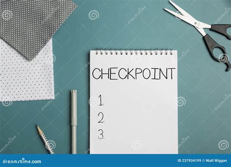 Writing Displaying Text Checkpoint Word For Manned Entrance Where