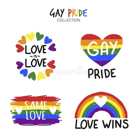 Variety Of Gay Pride Stickers Stock Illustration Illustration Of