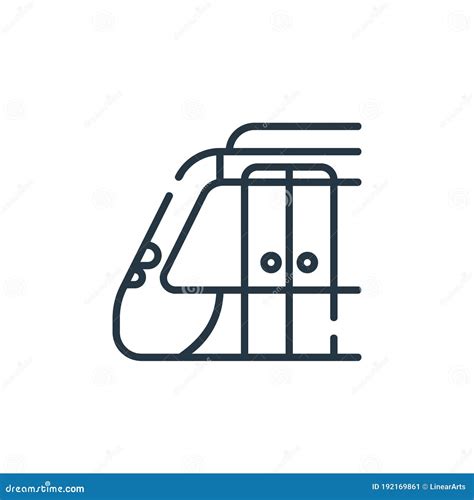 Subway Icon Vector From Public Transportation Concept Thin Line Illustration Of Subway Editable