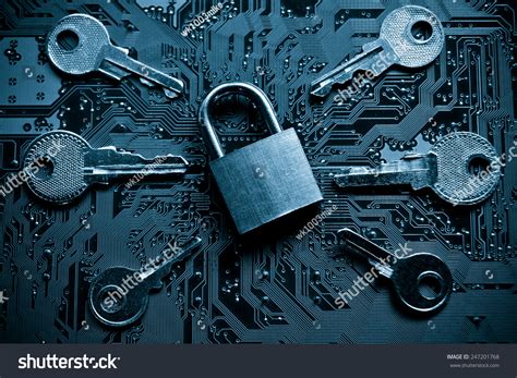 Security Lock On Computer Circuit Board Stock Photo Shutterstock