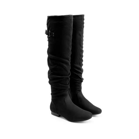 Burudani Womens Over The Knee Thigh High Winter Boots Color Black