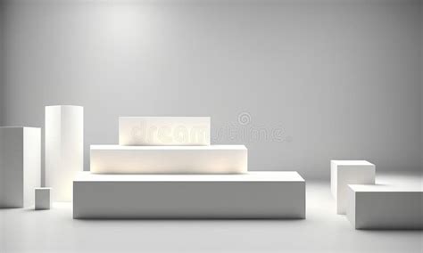 Abstract Composition Of 3d Shapes Generated By Artificial Intelligence Stock Illustration