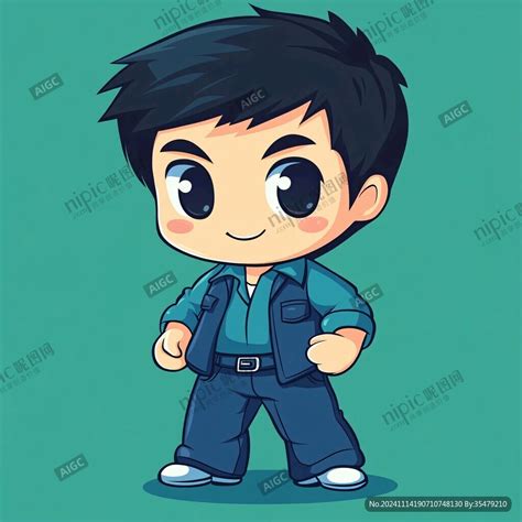 Ai创作图q版布朗族男生 原创卡通小马哥 卡通小伙小哥 Q版毛南族男孩 卡通乌孜别克族男生 Q版维吾尔族男孩 卡通新疆男孩 男生卡通形象设计