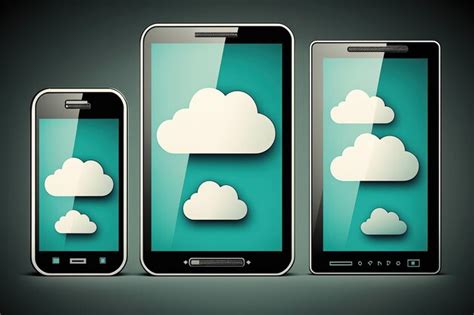 Premium Ai Image Ai Generated Illustration Cloud Symbols On Gadgets