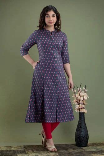 Printed Cotton A Line One Side Pocket Kurti Size Xxxl At ₹ 325piece