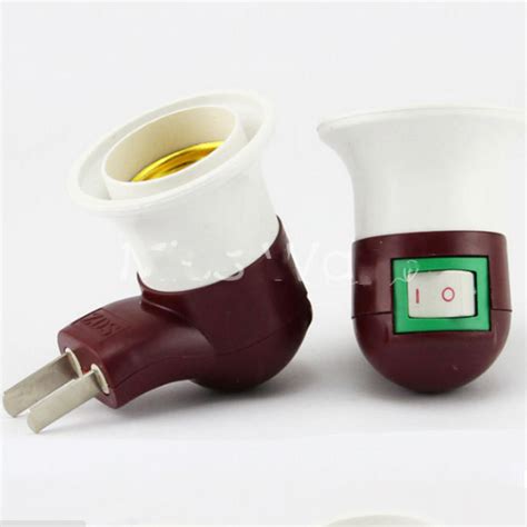 US Plug Lamp Adapter Socket Switch E27 Lamp Holder With Power Switch LED Lights Controllers