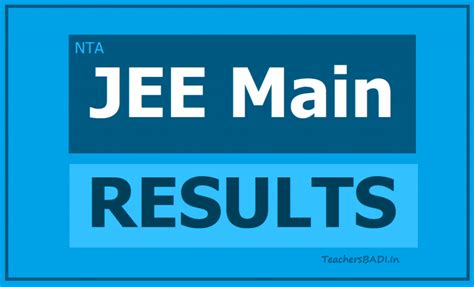 JEE Main Result 2025 How To Check At Jeemain Nta Ac In