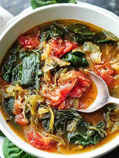 40 Minute Low Carb Collard Greens Cabbage Soup Hearty And Flavorful