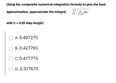 solved using the composite numerical integration formula to