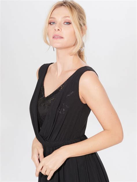 Сукня міді з паєтками Колір чорний Mohito Xy059 99x