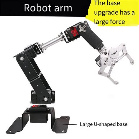 DOF DIY Robot Manipulator Metal Alloy Mechanical Arm Clamp Claw Kit MG Servo For Arduino