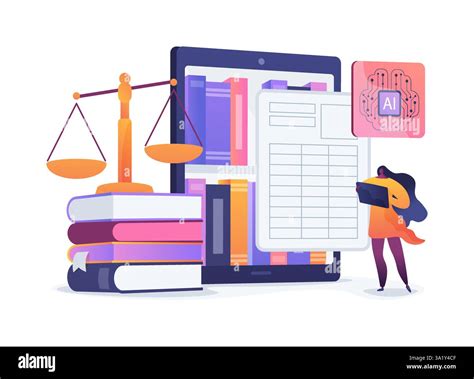 Ai Document Analysis For Lawyers Abstract Concept Vector Illustration Stock Vector Image And Art