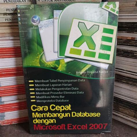 jual cara cepat membangun database dengan microsoft excel 2007 cr66