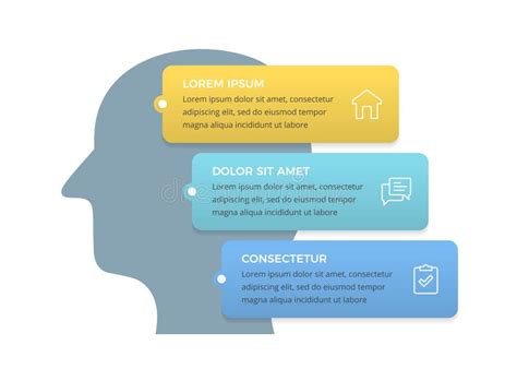 Human Head Infographic Template Stock Vector Illustration Of