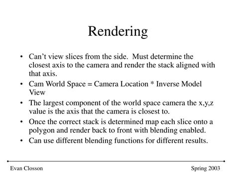 ppt hardware accelerated volume rendering using pc hardware