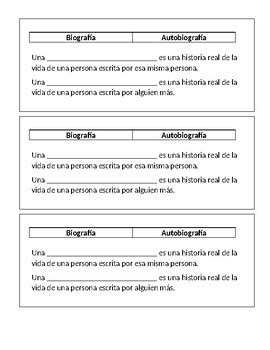 Biografía Y Autobiografía By Gabriela M Acosta Tpt