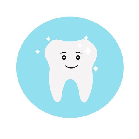 Premium Vector Cute Tooth With Smile Healthy Tooth Concept Vector