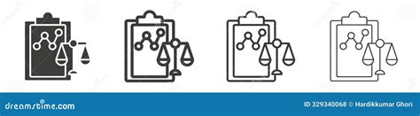 Balance Sheet Icon Vector Set On White Background Stock Vector