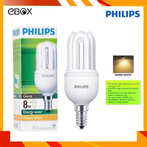 PHILIPS W E Genie TUBE Warm White Shopee Malaysia