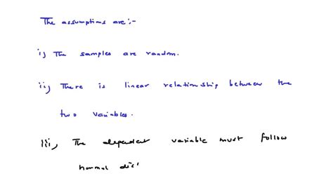 Solved What Are The Assumptions Underlying Simple Linear Regression