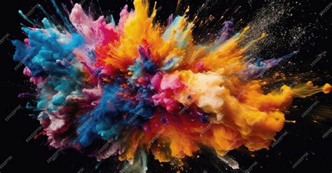 Premium Photo Exploding Colors