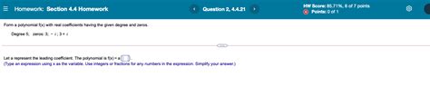 Solved Homework Section 4 4 Homework Question 2 4 4 21