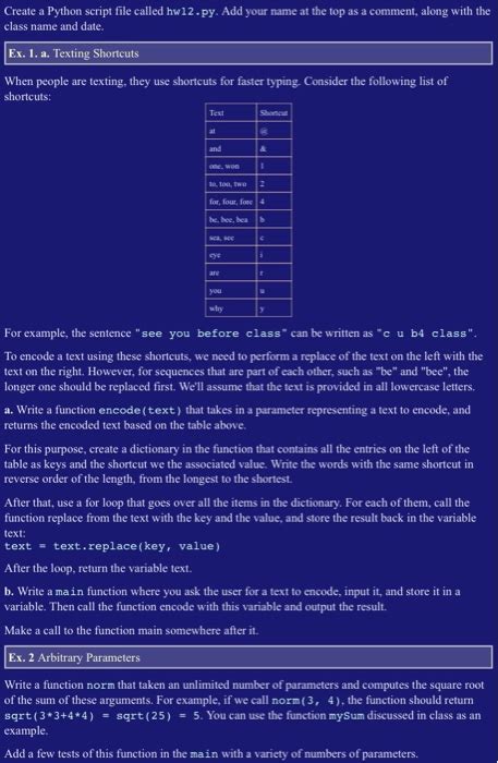 Solved Create A Python Script File Called Hw12 Py Add Your