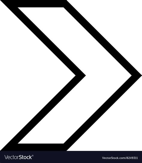 Arrowhead Right Thin Line Icon Royalty Free Vector Image