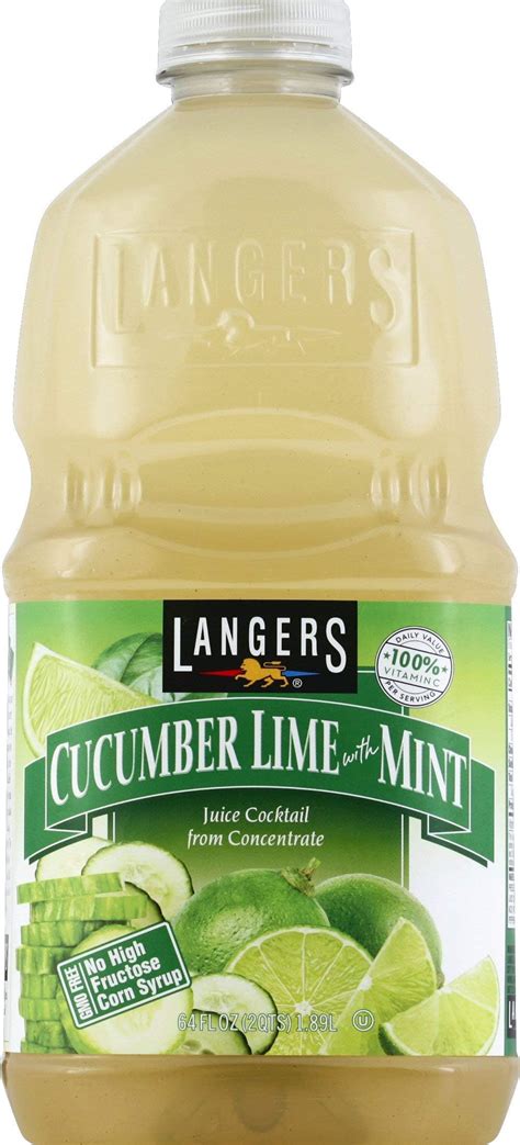 Langers Juice Cocktail Cucumber Lime With Mint 64 Ounce