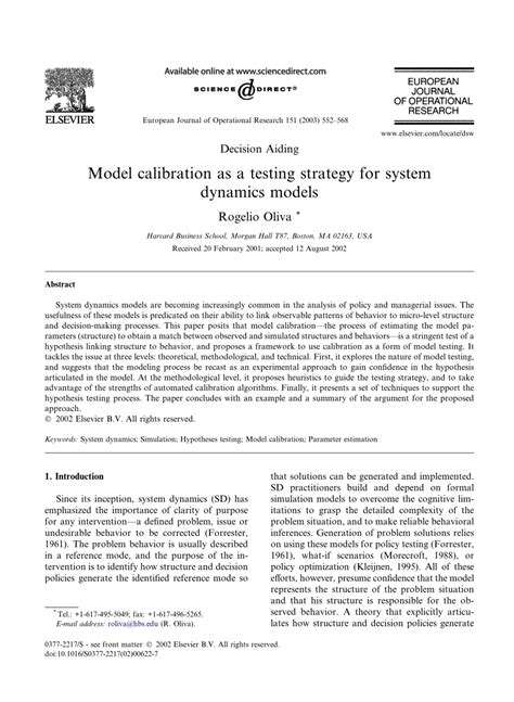 pdf model calibration as a testing strategy for system dynamics models