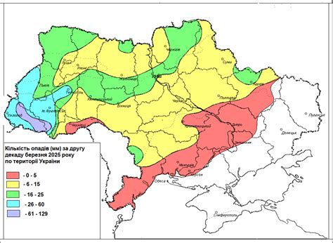 Україна агрометеорологічні умови другої декади березня 2025 року