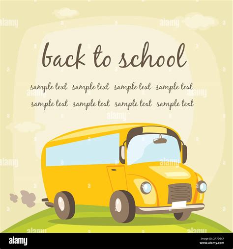School Bus Vector Illustration Stock Vector Image And Art Alamy
