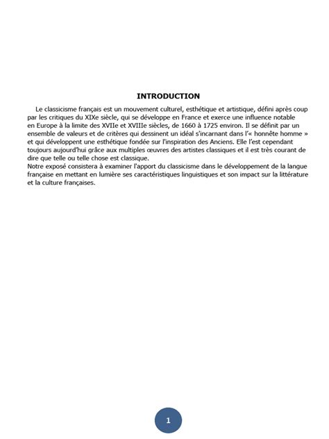 Le Classicisme Pdf