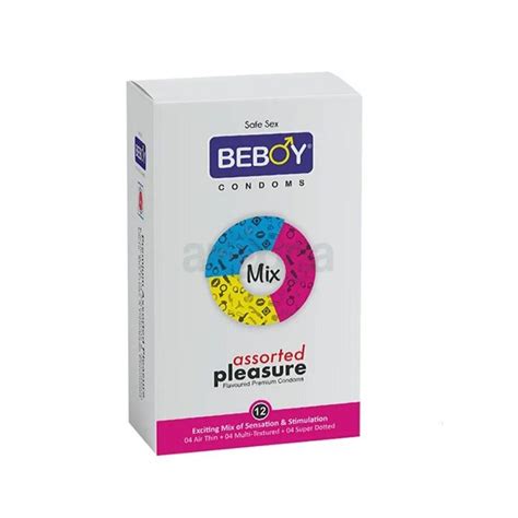 Beboy Mix Assorted Dotted Ribbed Contoured Bulged Mix Fruit Flavored