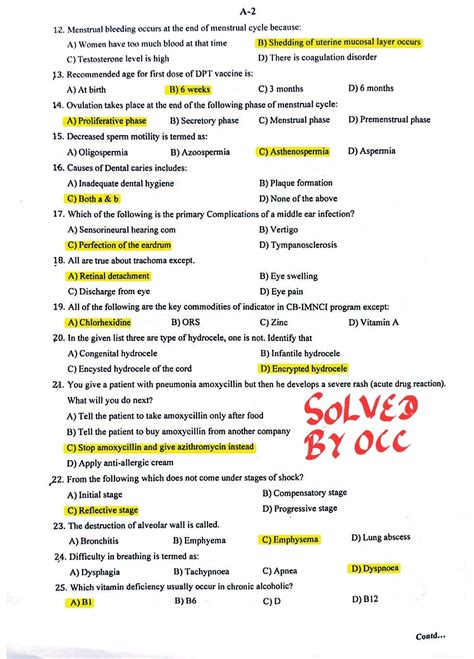 Lumbini Loksewa Ha Questions 2081 Health Assistant Loksewa Questions