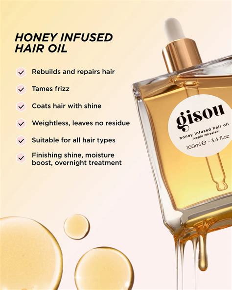 Honey Infused Hair Oil Gisou Sbs Beauty