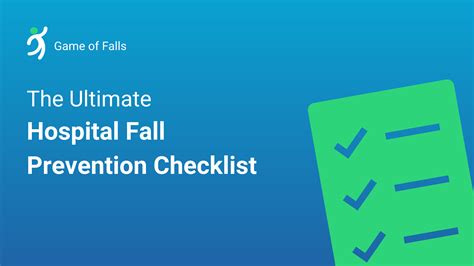 Hospital Fall Prevention Checklist A Guide To Minimize Falls