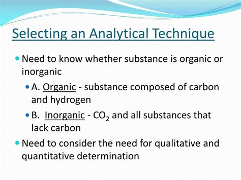 Ppt Laboratory Analysis Of Elements And Compounds Techniques And