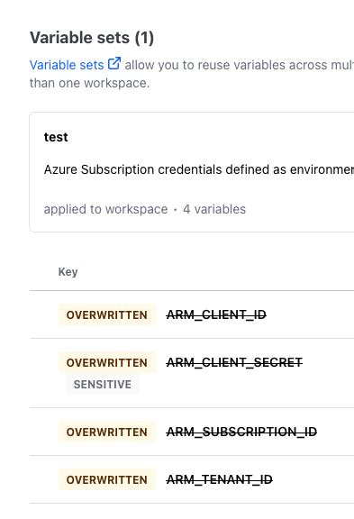 Azure Rm Credentials Via Variable Set In Tfc Hcp Terraform Hashicorp Discuss