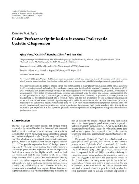 Pdf Codonpreferenceoptimizationincreasesprokaryotic Codon