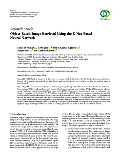 pdf object based image retrieval using the u net based neural network